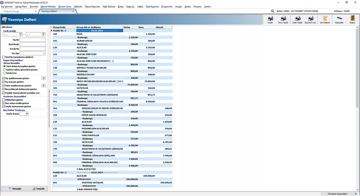 Genel Muhasebe Programı |WOLVOX ERP ile Entegrasyon